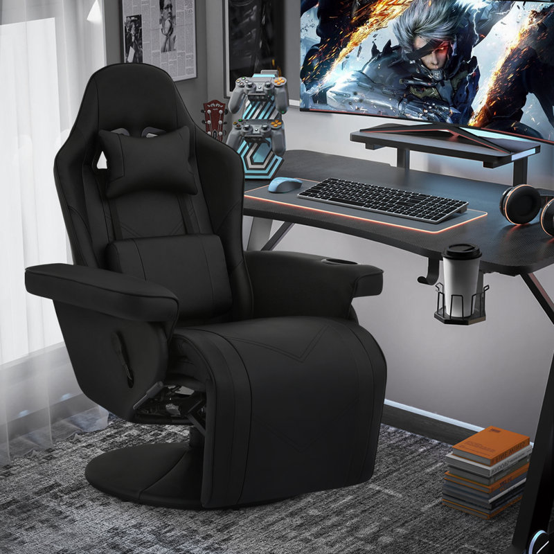 Inbox Zero PU Leather Video Gaming Chair, Adjustable Inbox Zero PU Leather Video Gaming Chair, Adjustable